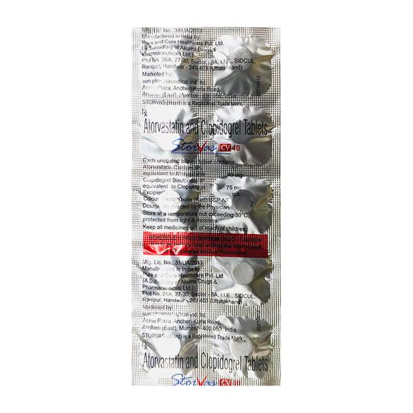 STORVAS CV 40 Tablet 10's Price, Uses, Side effects, Substitutes | Netmeds