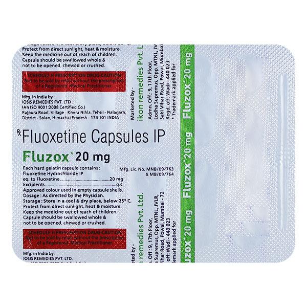 FLUZOX 20 MG Capsule 10's Price, Uses, Side effects, Substitutes | Netmeds