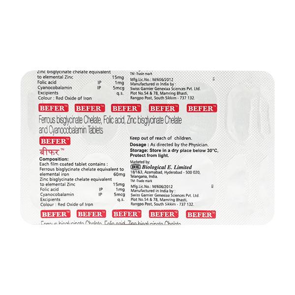 Befer Tablet 10'S - Buy Medicines online at Best Price from Netmeds.com