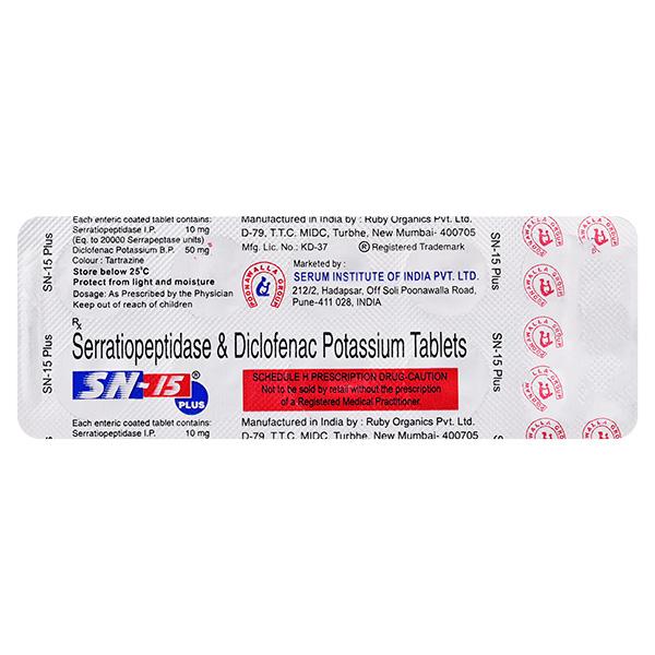 Buy SN 15 Plus Tablet 10'S Online at Upto 25% OFF | Netmeds