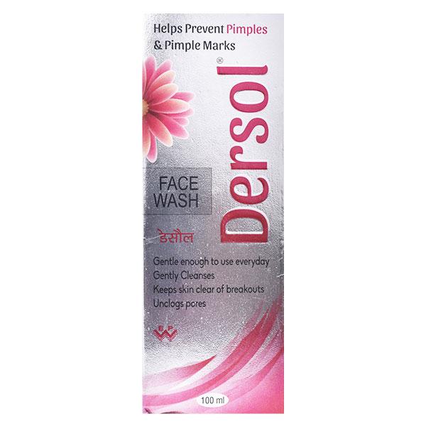 Dersol Face Wash Gel 100ml Price, Uses, Side effects, Substitutes | Netmeds