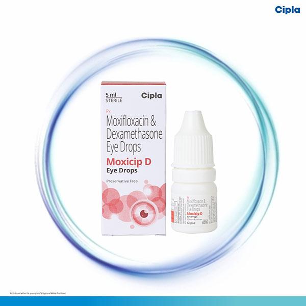 Moxicip D Eye Drops 5ml Price, Uses, Side effects, Substitutes | Netmeds