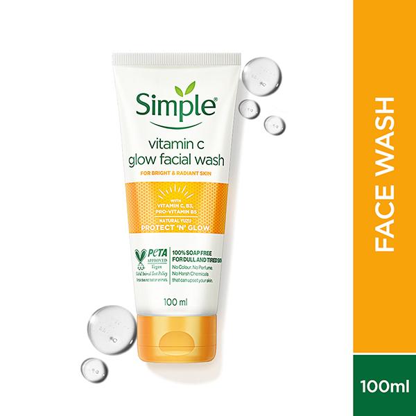 Buy Simple Protect N Glow Vitamin C Glow Facial Wash 100 ml Online at ...