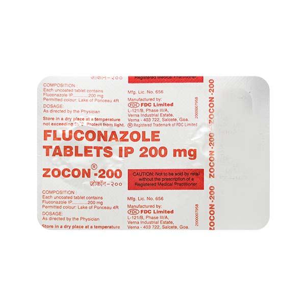 Zocon 200mg Tablet 2'S Price, Uses, Side effects, Substitutes | Netmeds