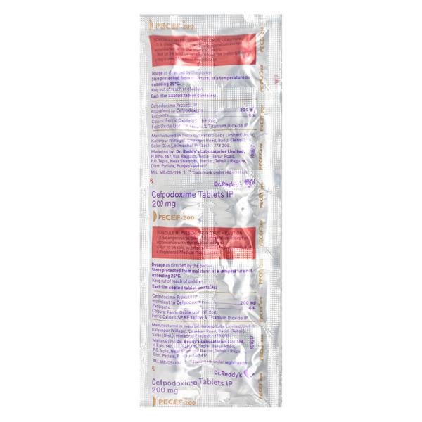 Pecef 200mg Tablet 10'S Price, Uses, Side effects, Substitutes | Netmeds