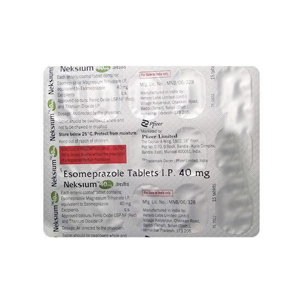NEKSIUM 40mg Tablet 15's Price, Uses, Side effects, Substitutes | Netmeds