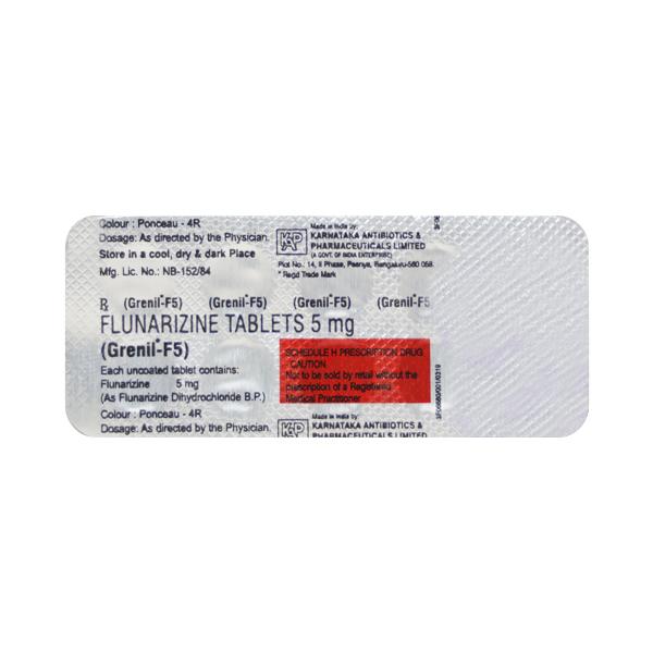 Buy Grenil F 5mg Tablet 10'S Online at Upto 25% OFF | Netmeds