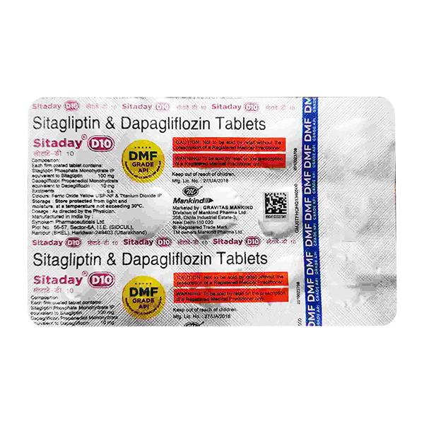 Buy SITADAY D 10 Tablet 15's Online at Upto 25% OFF | Netmeds
