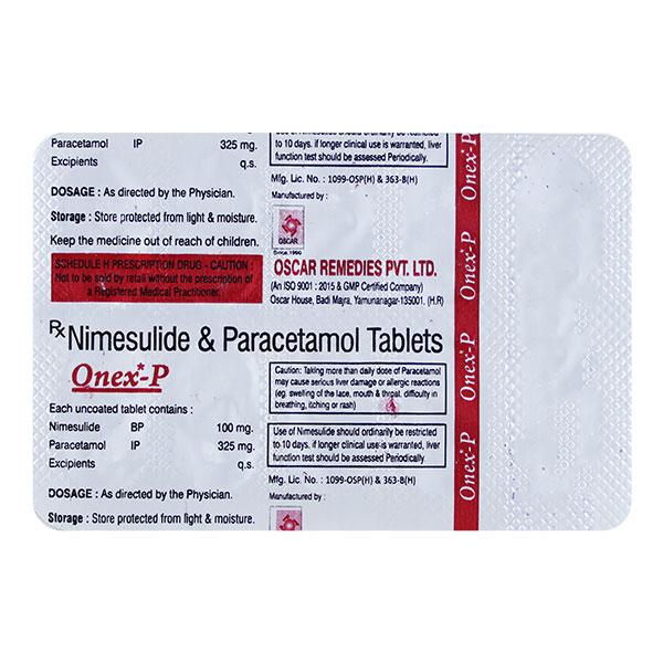 Buy ONEX P Tablet 10's Online at Upto 25% OFF | Netmeds