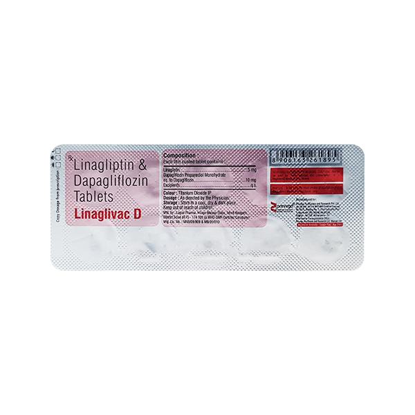 LINAGLIVAC D 5/10 Tablet 10's Price, Uses, Side effects, Substitutes ...
