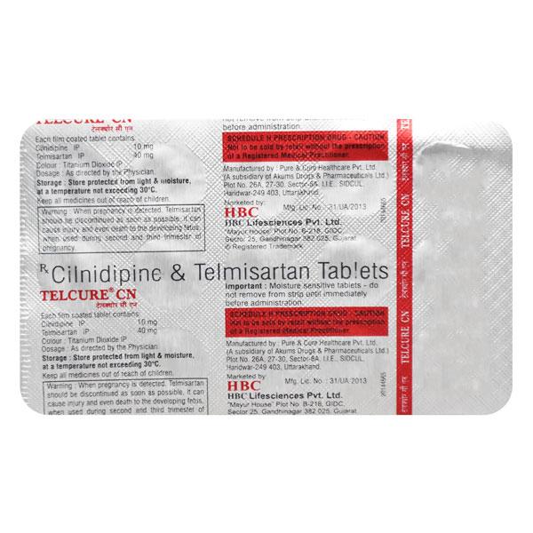 TELCURE CN Tablet 15's : Price, Uses, Side Effects | Netmeds