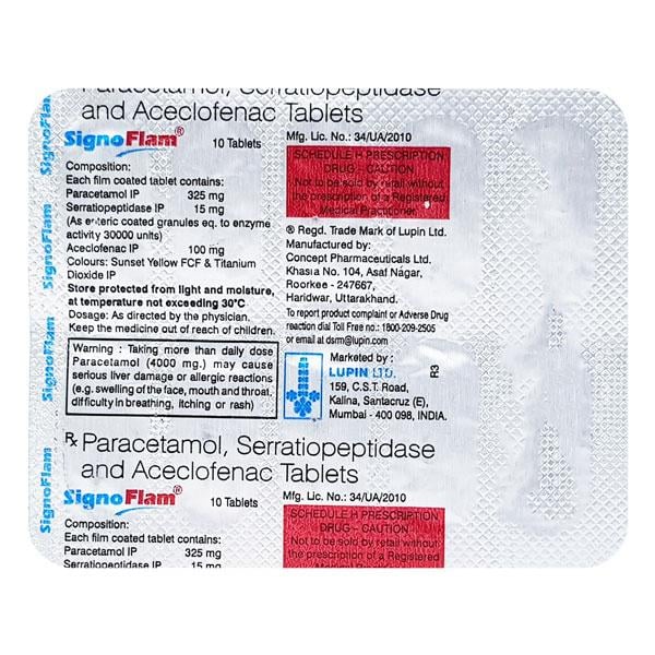 Signoflam Tablet: Check Uses, Price, Warning & Precautions | Netmeds