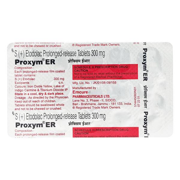 Buy PROXYM ER 300 Tablet 15's Online at Upto 25% OFF | Netmeds