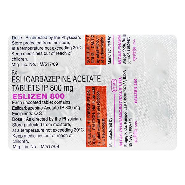Buy Eslizen 800mg Tablet 10'S Online at Upto 25% OFF | Netmeds