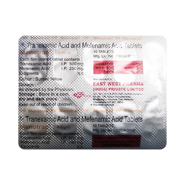 Menotran Tablet 10'S Price, Uses, Side effects, Substitutes | Netmeds