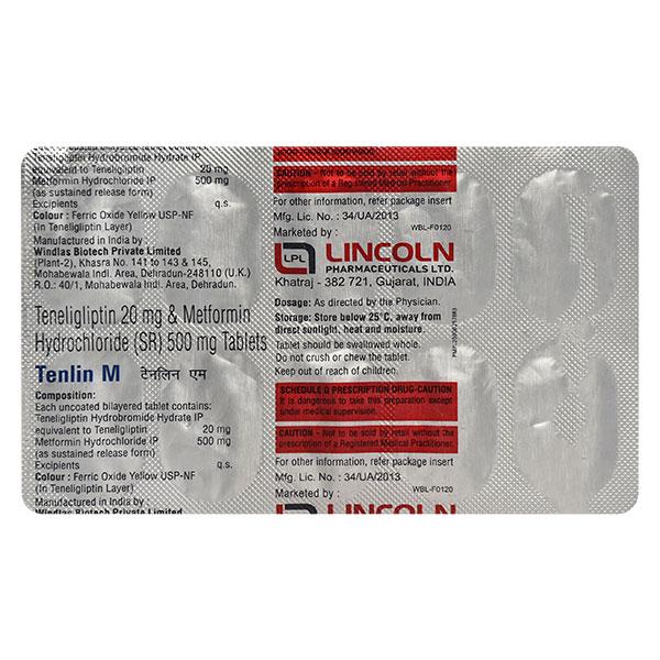 Buy Tenlin M 500/20 Tablet 10'S Online at Upto 25% OFF | Netmeds