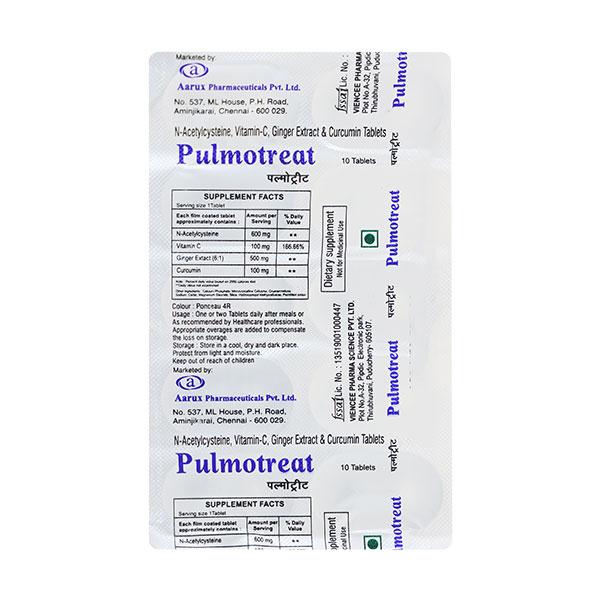 PULMOTREAT Tablet 10's Price, Uses, Side effects, Substitutes | Netmeds