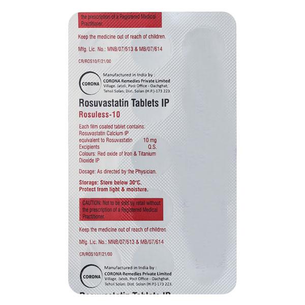 ROSULESS 10 Tablet 15's Price, Uses, Side effects, Substitutes | Netmeds