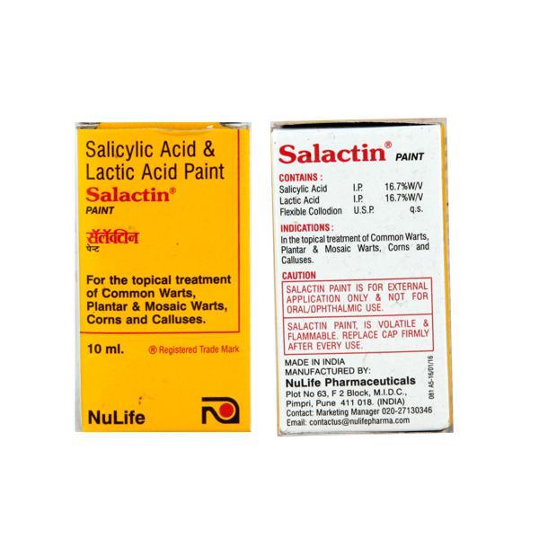 Salactin Paint 10ml Price, Uses, Side effects, Substitutes | Netmeds