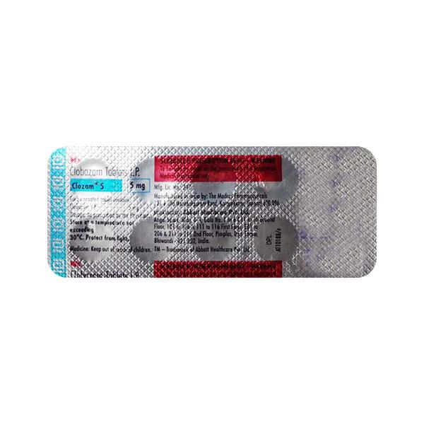 Clozam 5mg Tablet 10'S - Price, Uses, Side Effects, and Substitutes ...