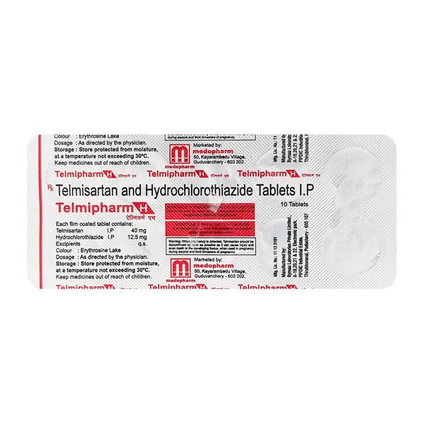 Telmipharm H Tablet 10'S Price, Uses, Side effects, Substitutes | Netmeds