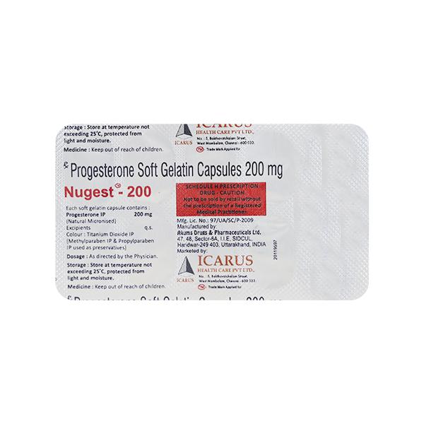 Nugest 200mg Capsule 10'S Price, Uses, Side effects, Substitutes | Netmeds