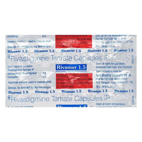 Rivamer 1.5mg Capsule 10'S : Price, Uses, Side Effects | Netmeds