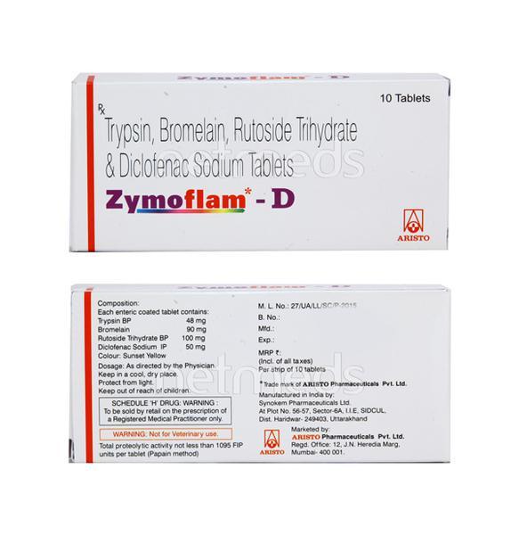 Buy Zymoflam D Tablet 10'S Online at Upto 25% OFF | Netmeds