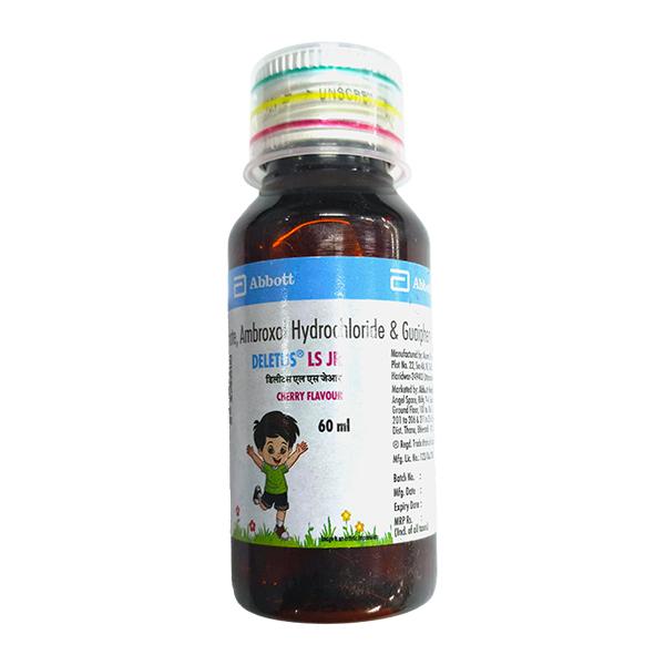 DELETUS LS JR CHERRY FLAVOUR Syrup 60ml Price, Uses, Side effects ...