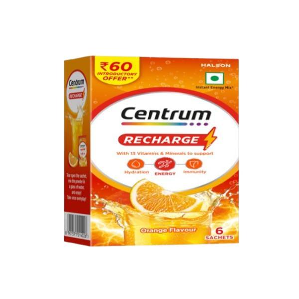 Buy Centrum Recharge Powder - Orange Flavour (Pack Of 6 x 5) 1's Online ...