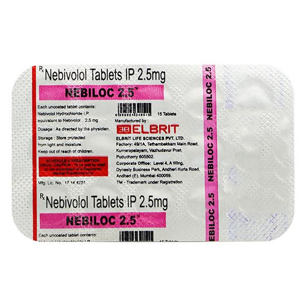NEBILOC 2.5mg Tablet 15's : Price, Uses, Side Effects | Netmeds
