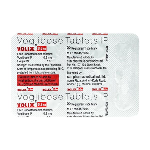 Volix 0.3mg Tablet 15'S : Price, Uses, Side Effects | Netmeds