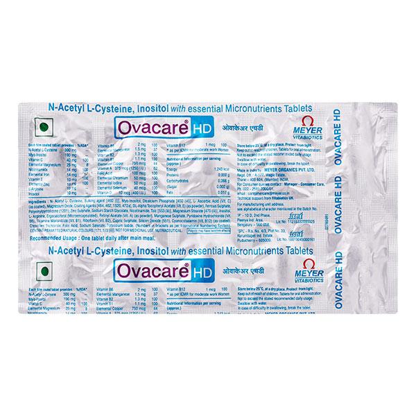Buy Ovacare HD Tablet 10'S Online at Upto 25% OFF | Netmeds