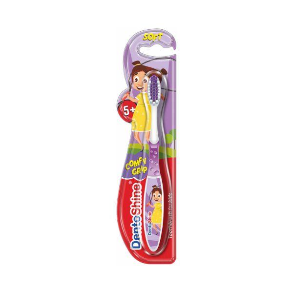Buy Dentoshine Comfy Grip Toothbrush for Kids Purple 100 gm Online at ...