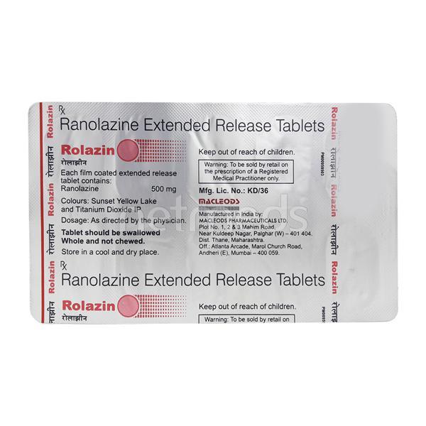 Rolazin Tablet 10'S Price, Uses, Side effects, Substitutes | Netmeds