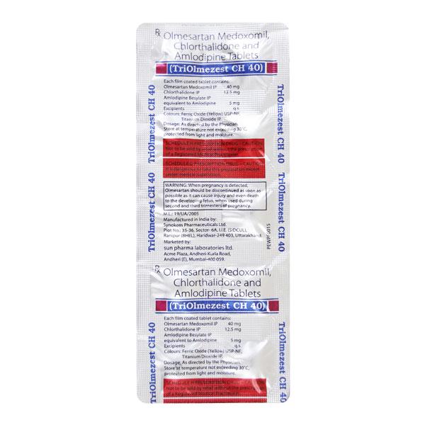 TRIOLMEZEST CH 40mg Tablet 10's : Price, Uses, Side Effects | Netmeds