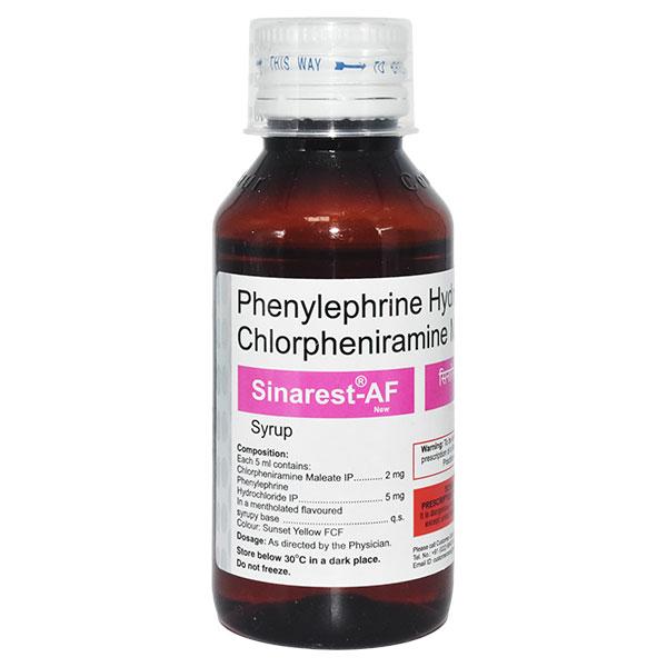 SINAREST AF NEW Syrup 75ml - Price, Uses, Side Effects | Netmeds