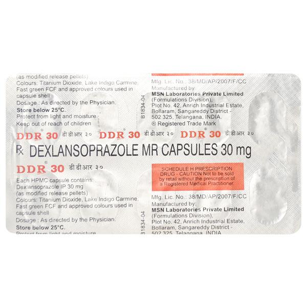 DDR 30mg Capsule 10'S Price, Uses, Side effects, Substitutes | Netmeds