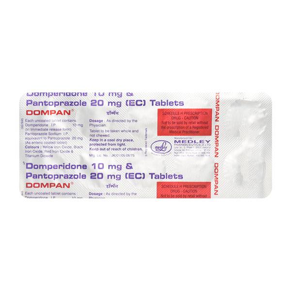 Buy Dompan Tablet 10'S Online at Upto 25% OFF | Netmeds