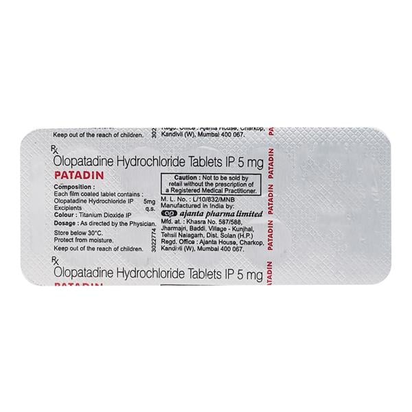 Buy Patadin 5mg Tablet 10'S Online at Upto 25% OFF | Netmeds