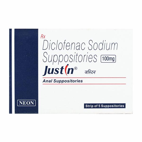 Justin 100mg Suppository 5'S - Price, Uses, Side Effects | Netmeds