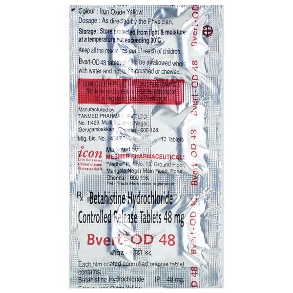 Buy Bvert OD 48mg Tablet 10'S Online at Upto 25% OFF | Netmeds