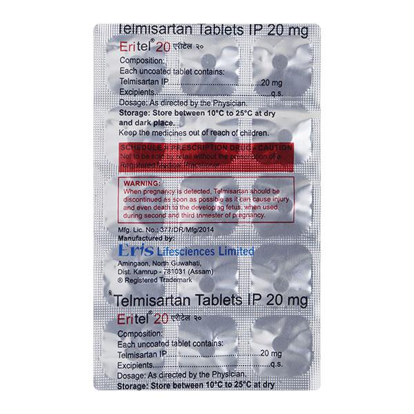 Eritel 20mg Tablet 15'S : Price, Uses, Side Effects | Netmeds
