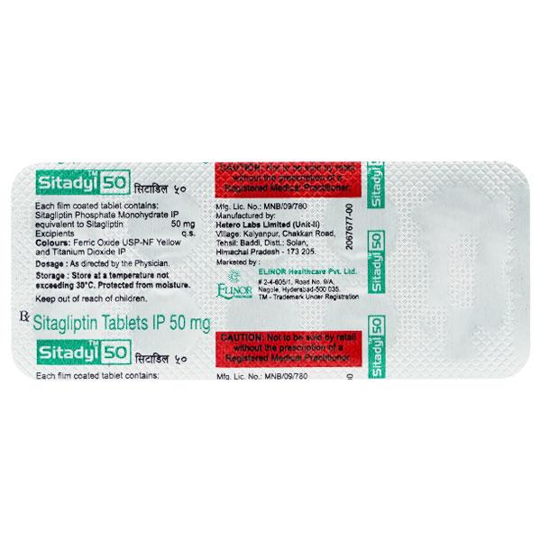 Buy SITADYL 50 Tablet 10's Online at Upto 25% OFF | Netmeds