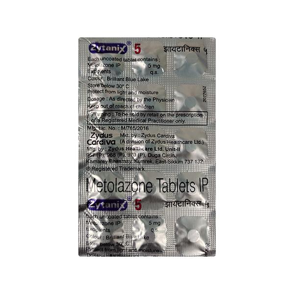 ZYTANIX 5 Tablet 15's Price, Uses, Side effects, Substitutes | Netmeds