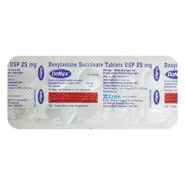 DONYX Tablet 10's Price, Uses, Side effects, Substitutes | Netmeds