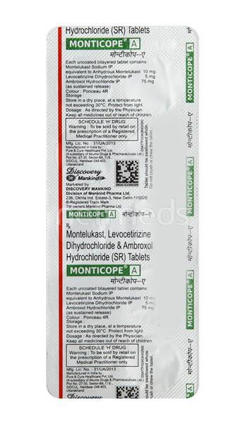 Monticope A Tablet 10'S Price, Uses, Side effects, Substitutes | Netmeds