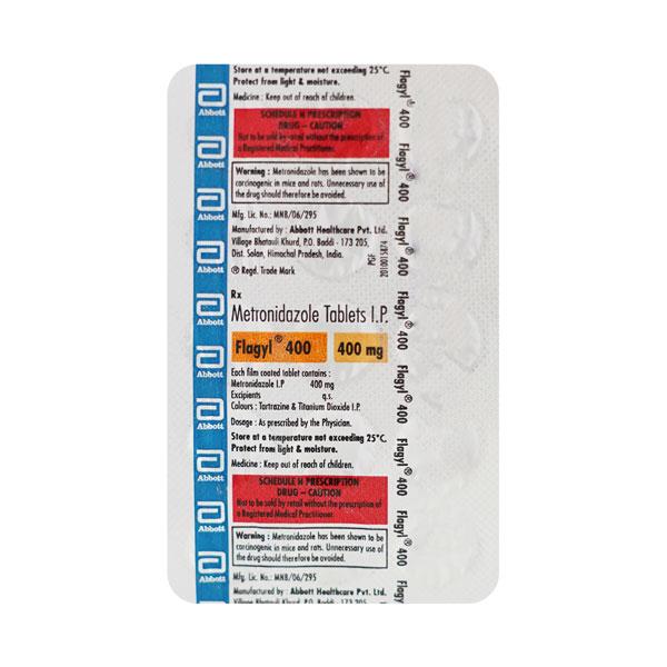 Flagyl 400mg Tablet 15'S - Price, Uses, Side Effects | Netmeds