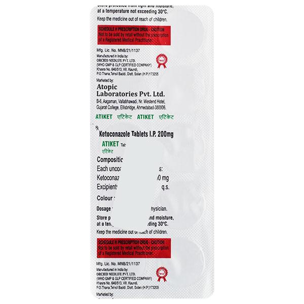 ATIKET 200mg Tablet 10's Price, Uses, Side effects, Substitutes | Netmeds