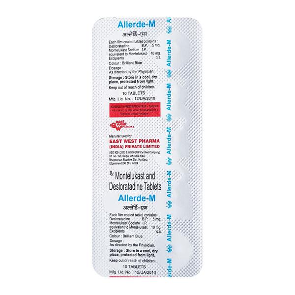 Allerde M Tablet 10'S Price, Uses, Side effects, Substitutes | Netmeds